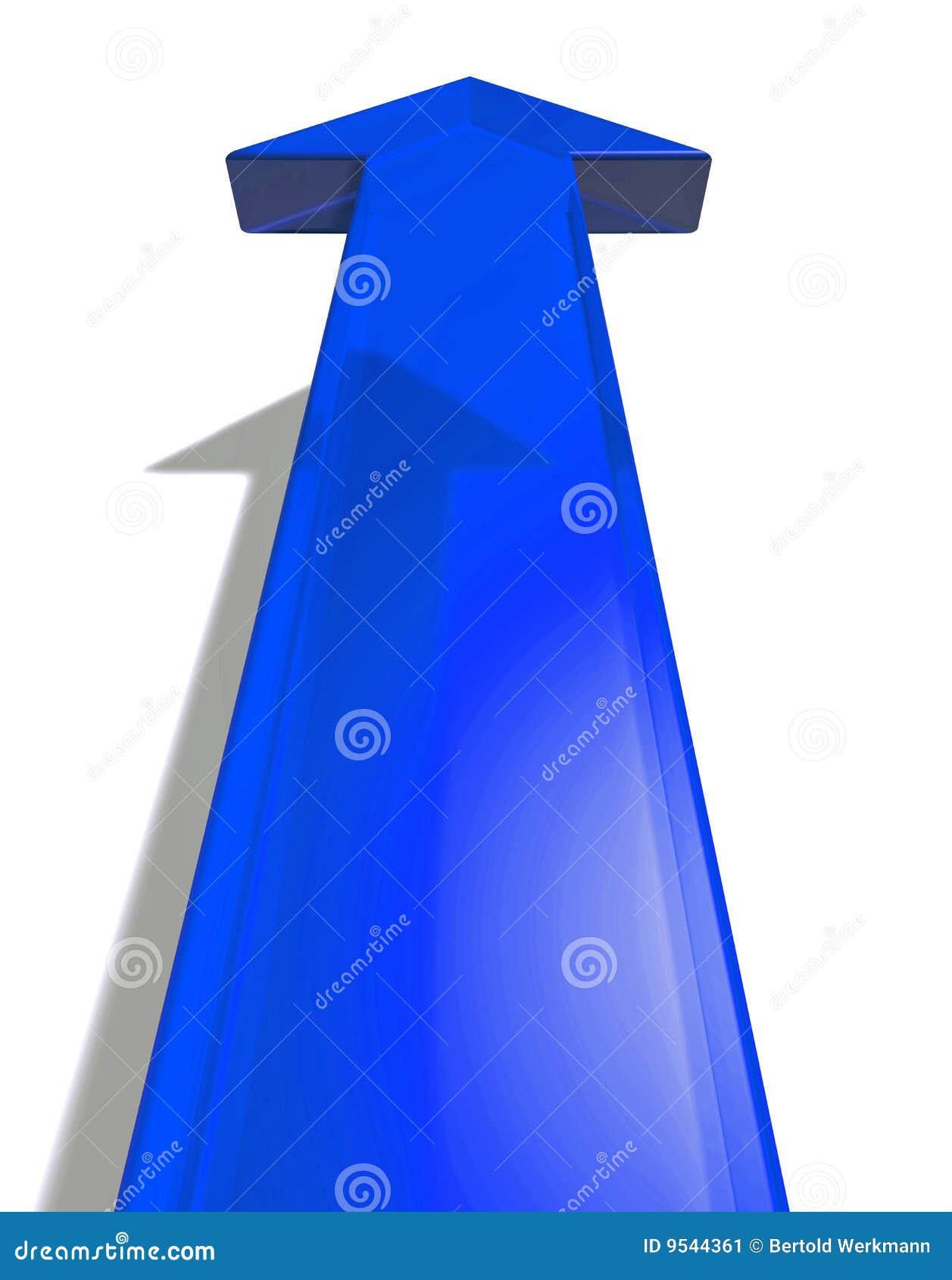 Blauer Pfeil stock abbildung. Illustration von ziel, erwartung - 9544361