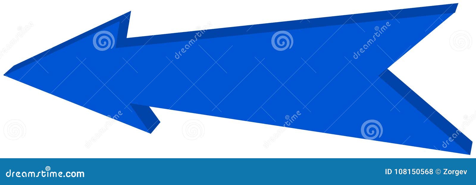 Blauer Pfeil Gezeigt - Illustration 3D Stock Abbildung - Illustration ...