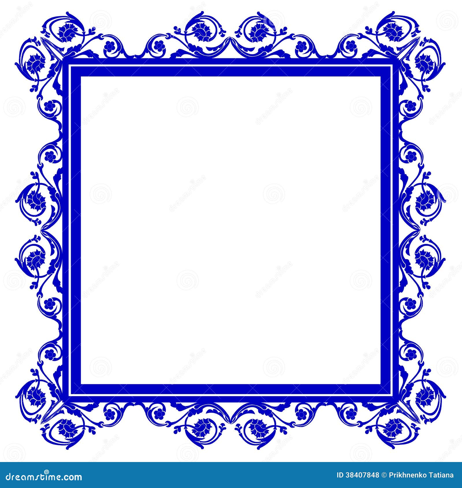 Blauer Rahmen vektor abbildung. Illustration von spitze - 38407848