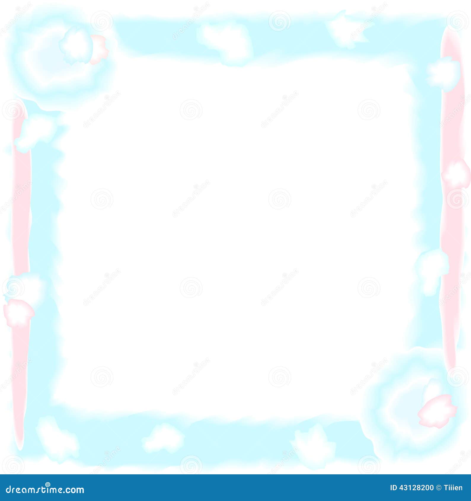 Blauer Rahmen mit Flecken stock abbildung. Illustration von feld - 43128200