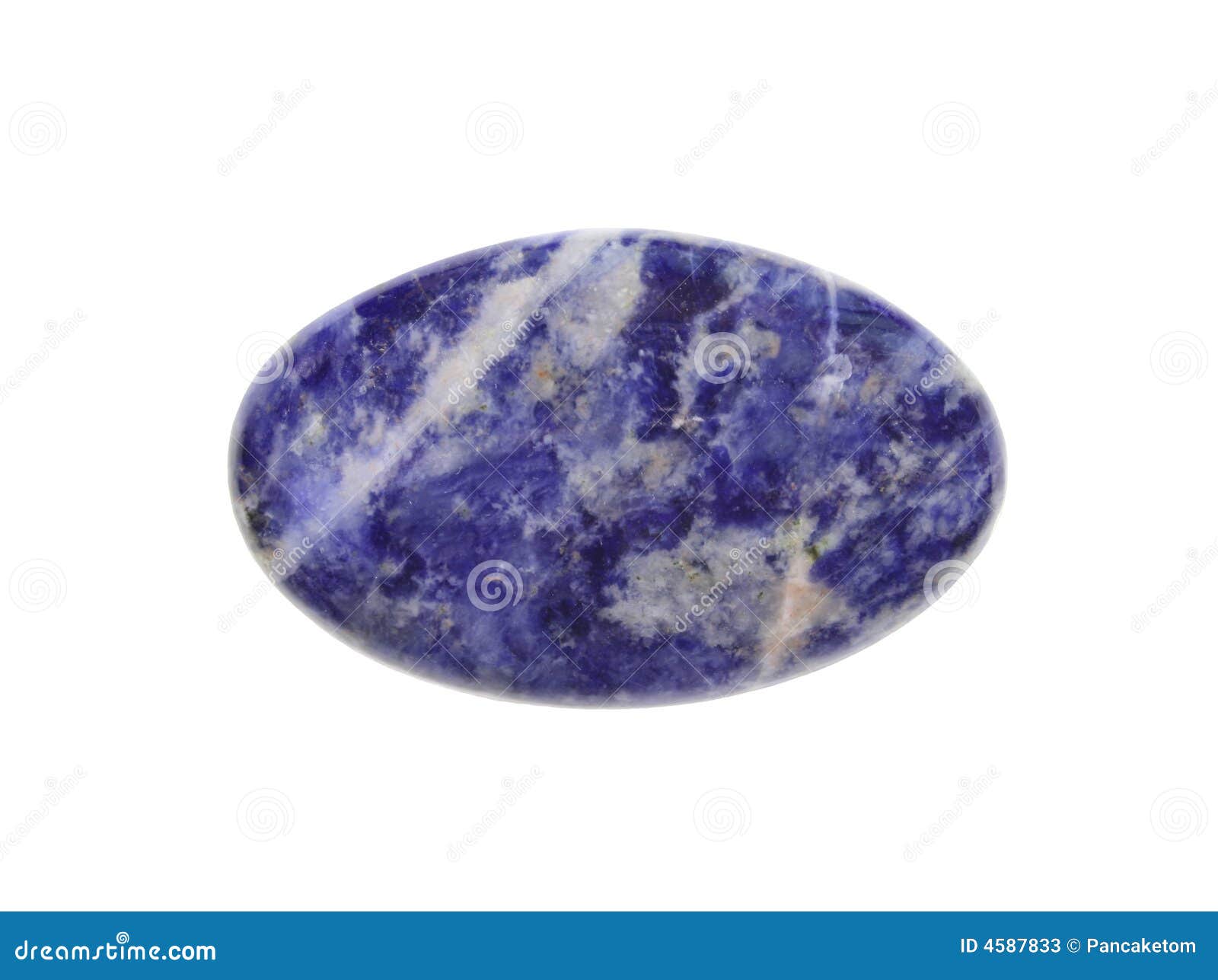 Blauer Stein cabochon stockbild. Bild von edelstein, juwel - 4587833