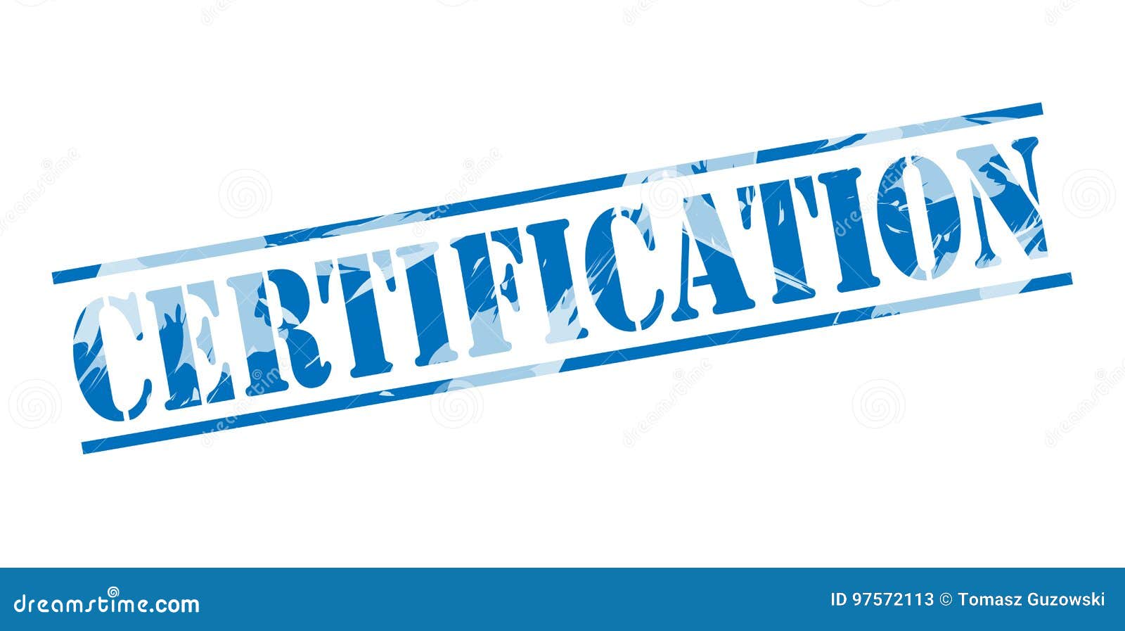 Blauer Stempel Der Bescheinigung Stock Abbildung - Illustration von ...