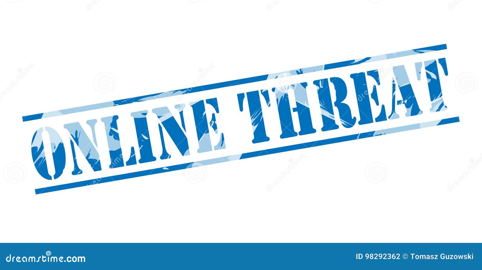 Blauer Stempel Der on-line-Drohung Stock Abbildung - Illustration von ...