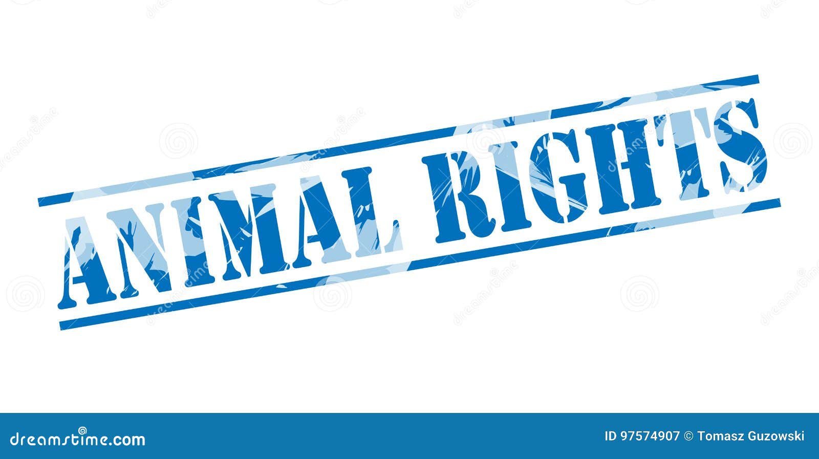 Blauer Stempel Der Tierrechte Stock Abbildung - Illustration von fahne ...