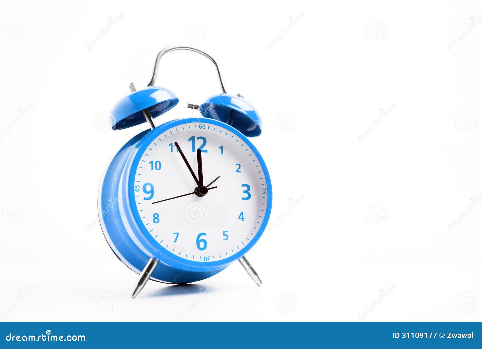 Blauer Wecker stockbild. Bild von getrennt, mitternacht - 31109177