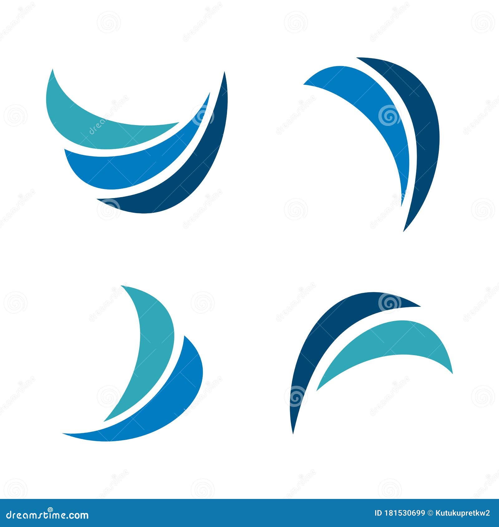 Blauer Wind Swoosh-Logo-Vorlagentext Vektor EPS 10 Vektor Abbildung ...