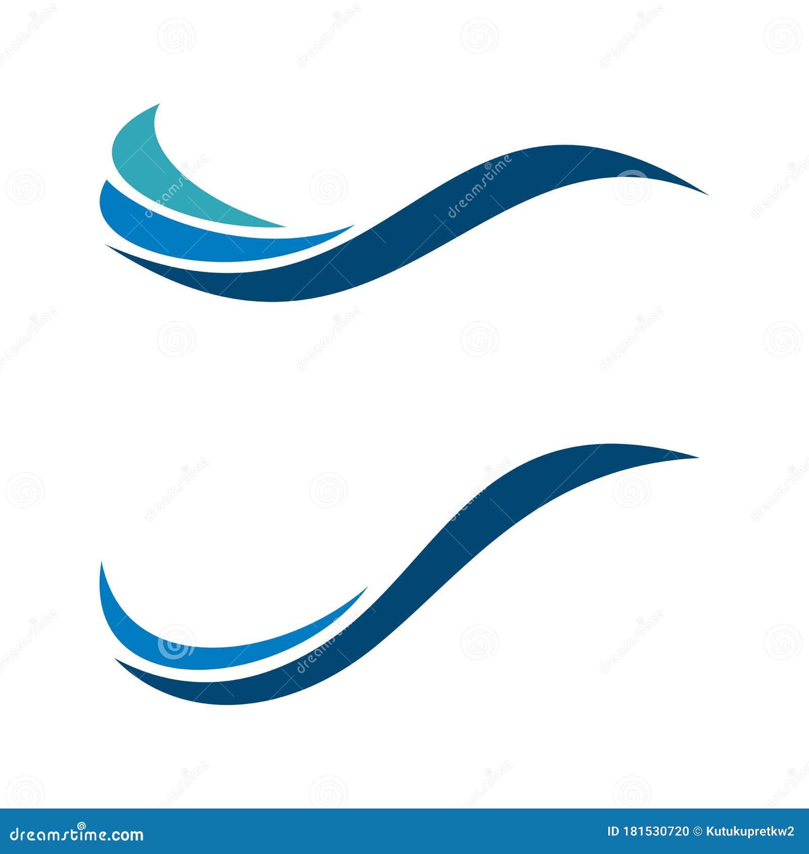 Blauer Wind Swoosh-Logo-Vorlagentext Vektor EPS 10 Vektor Abbildung ...