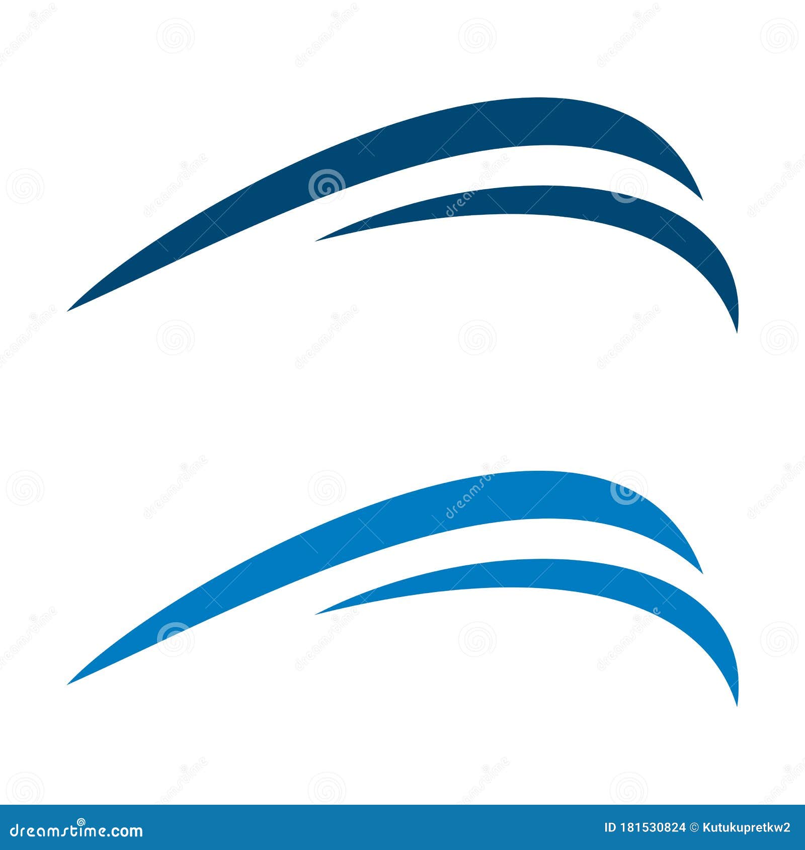 Blauer Wind Swoosh-Logo-Vorlagentext Vektor EPS 10 Vektor Abbildung ...