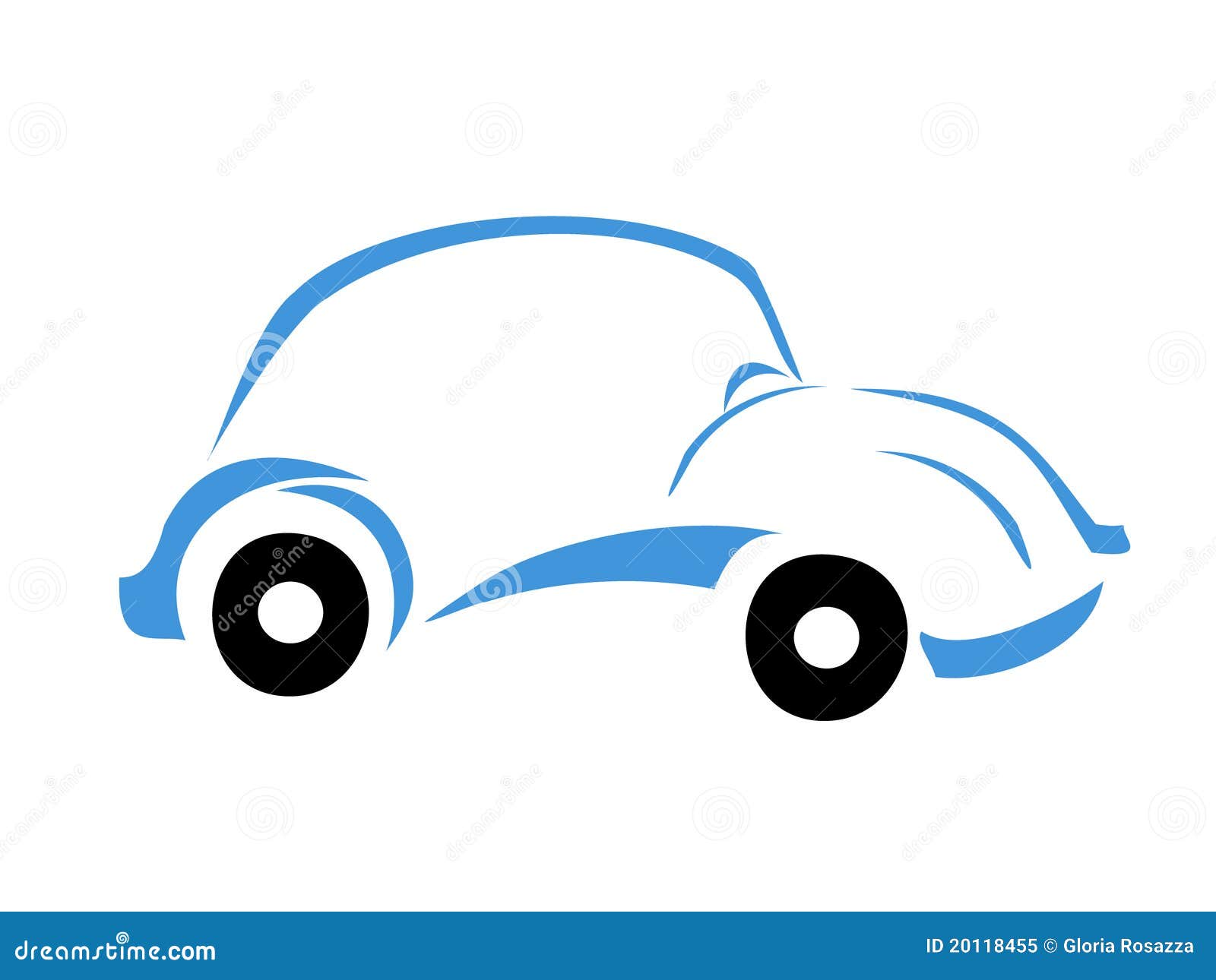 Blaues Auto-Zeichen vektor abbildung. Illustration von form - 20118455