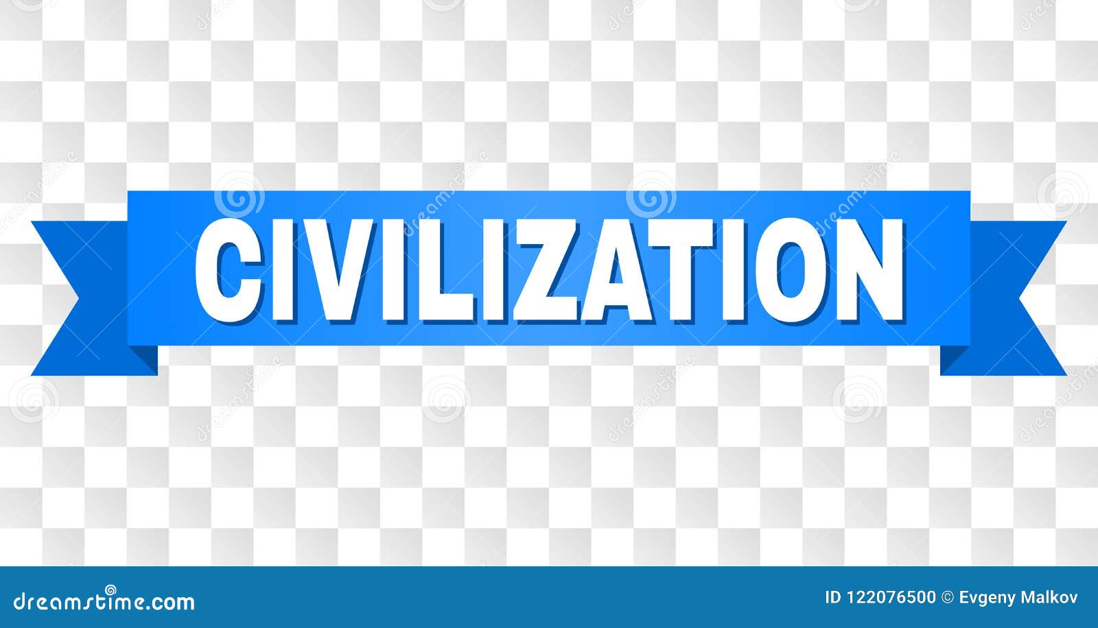 Blaues Band Mit ZIVILISATION Text Vektor Abbildung - Illustration von ...