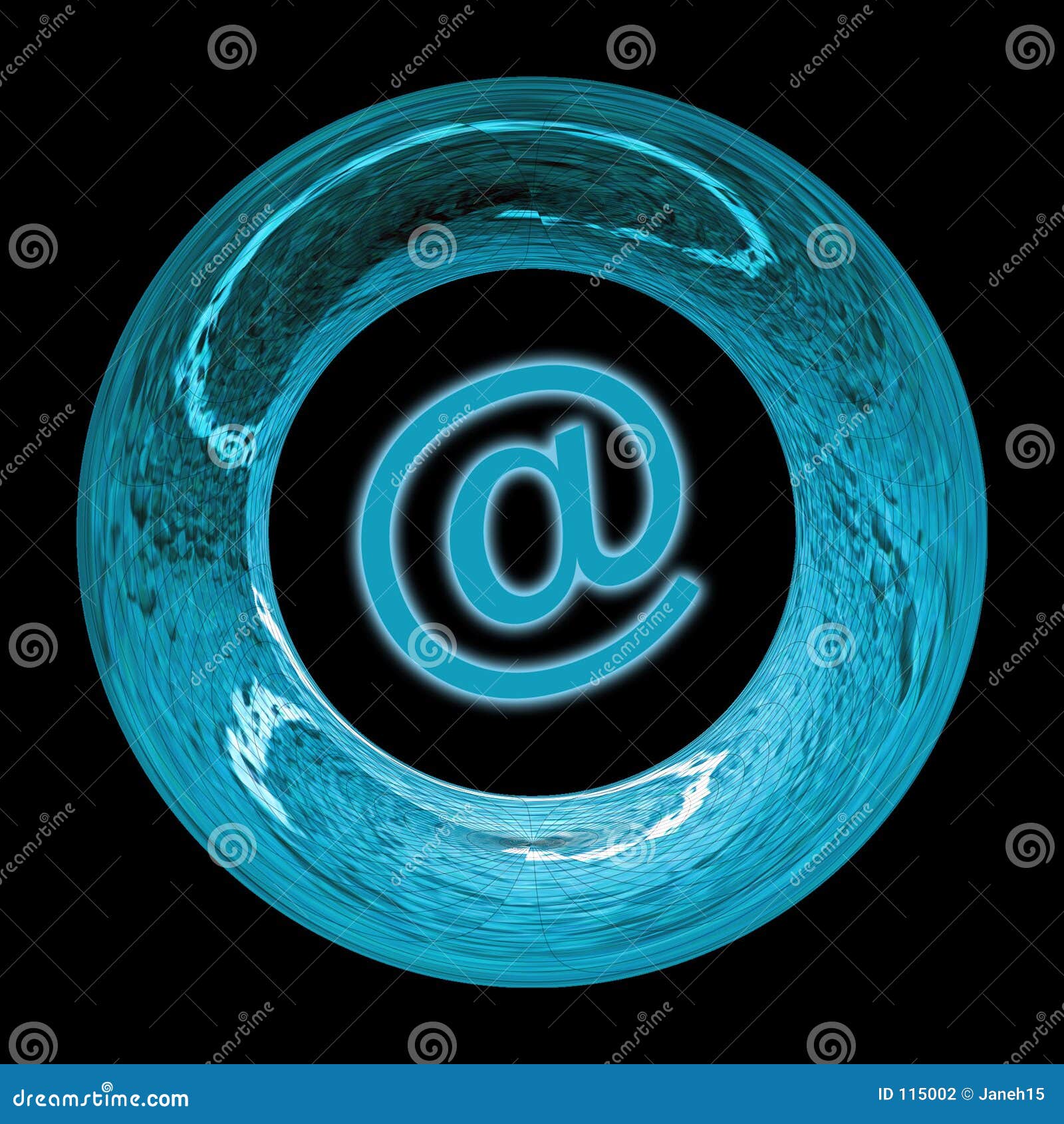 Blaues eMail-Zeichen stock abbildung. Illustration von farben - 115002