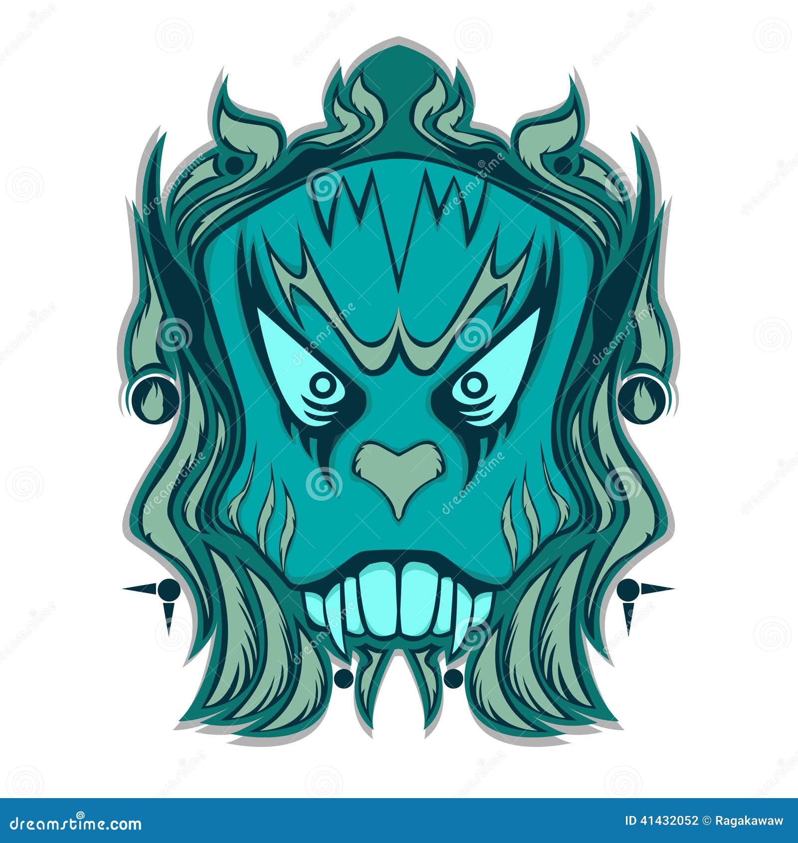 Blaues Ethnisches Dummkopf-Design Vektor Abbildung - Illustration von ...