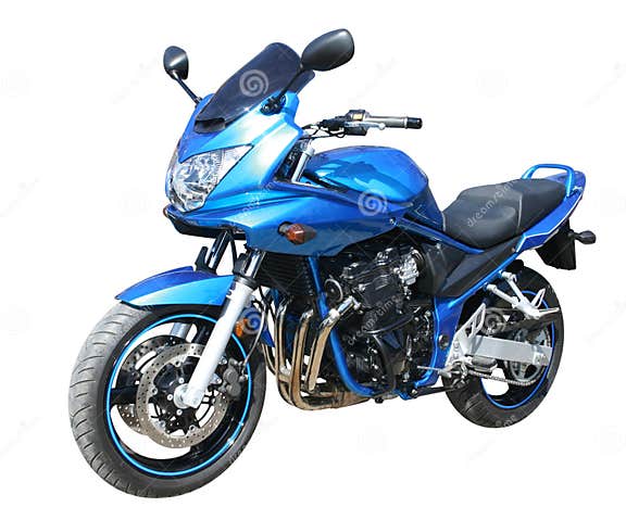 Blaues Motorrad stockbild. Bild von schnell, getrennt - 8742533
