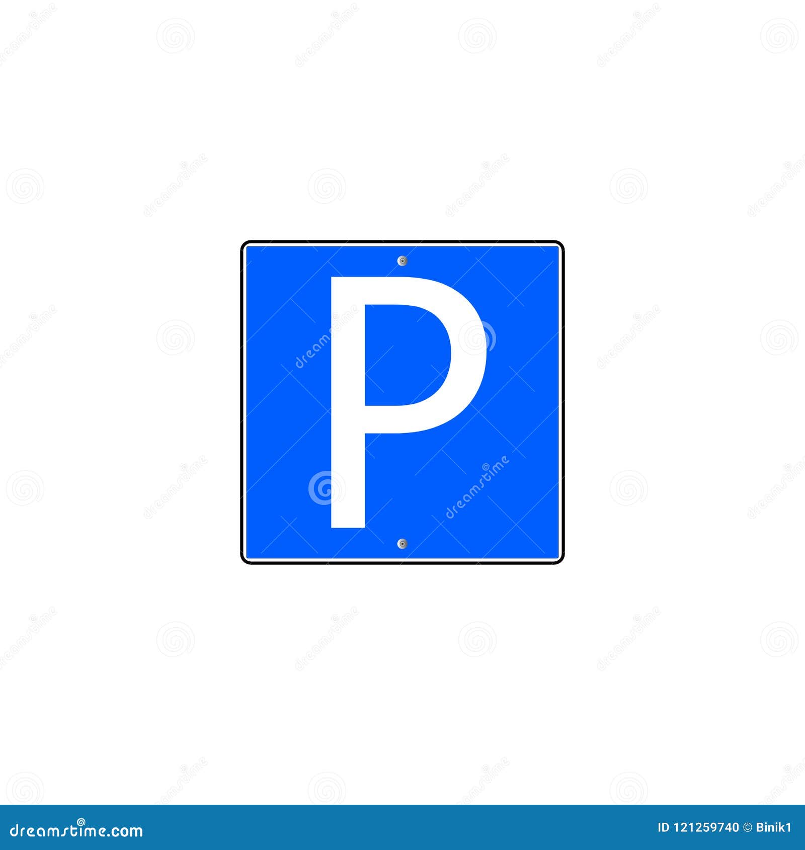 Blaues Parkzeichen vetor vektor abbildung. Illustration von informieren ...