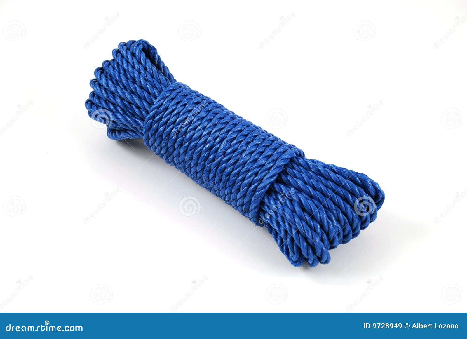 Blaues Seil stockbild. Bild von spinnen, nylon, ring, gleichheit - 9728949