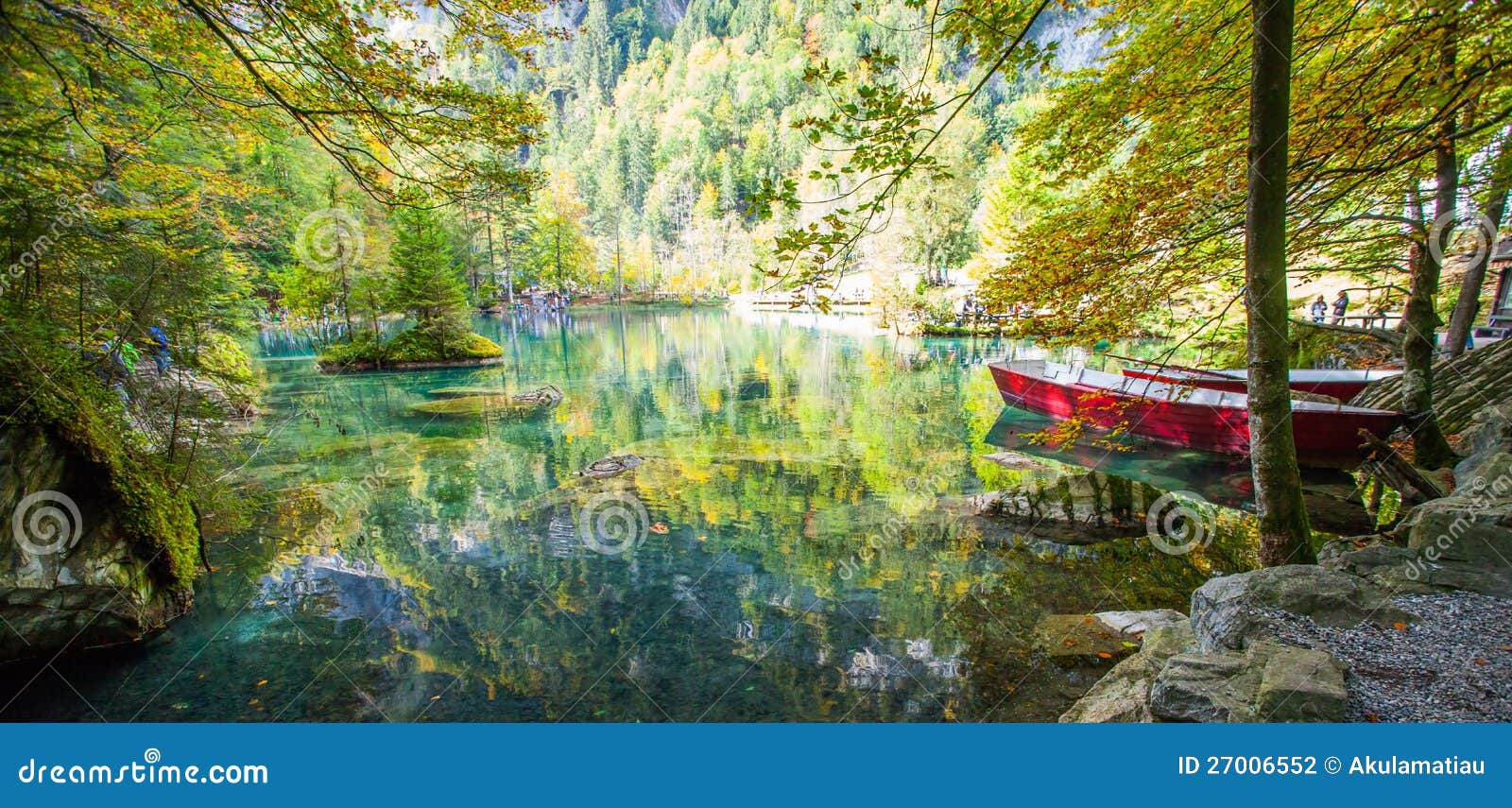 Blausee, Switzerland in Autumn Stock Photo - Image of swiss, natural ...
