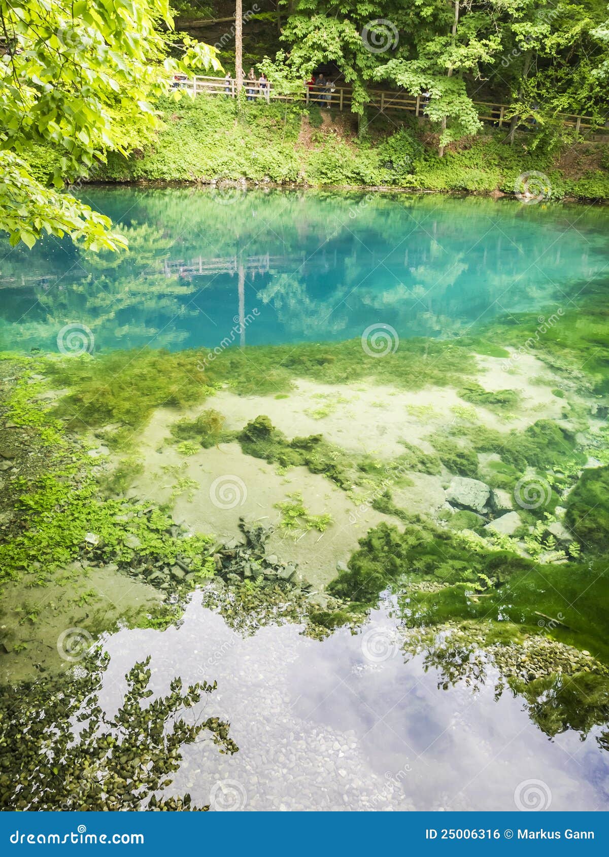 Beautiful Blautopf Source Of A River, Blaubeuren, Germany Royalty-Free ...