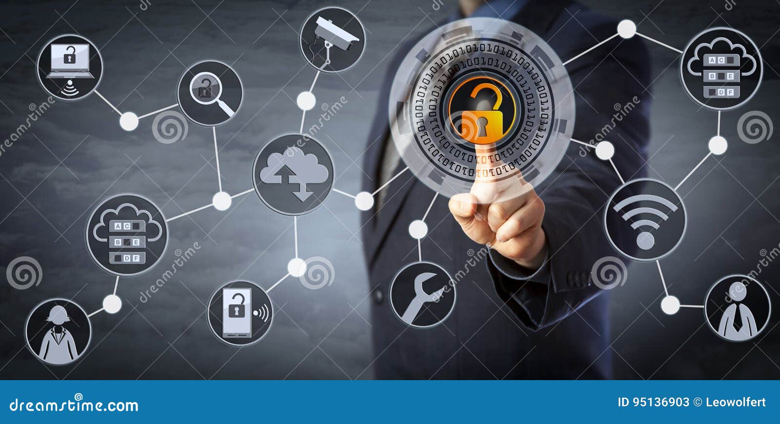 Blauw Chip Manager Unlocking Access Control Stock Afbeelding - Image of ...