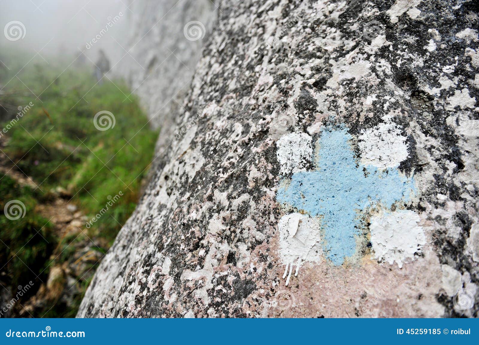 Blauw Dwars Wandeling En Trekking Symbool Stock Afbeelding - Image of ...