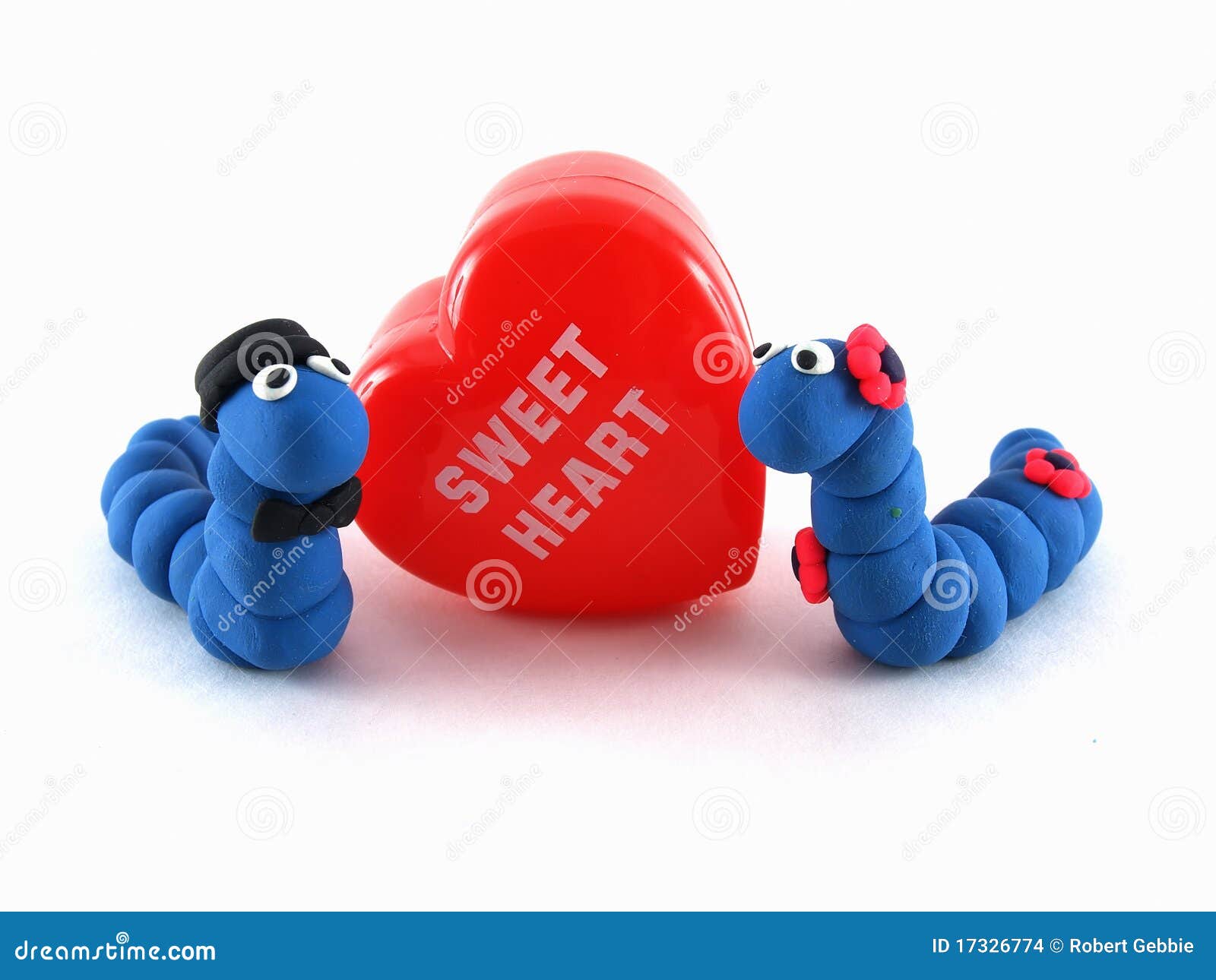 Blauw Liefje Wermz stock foto. Image of figuurtje, wijfje - 17326774