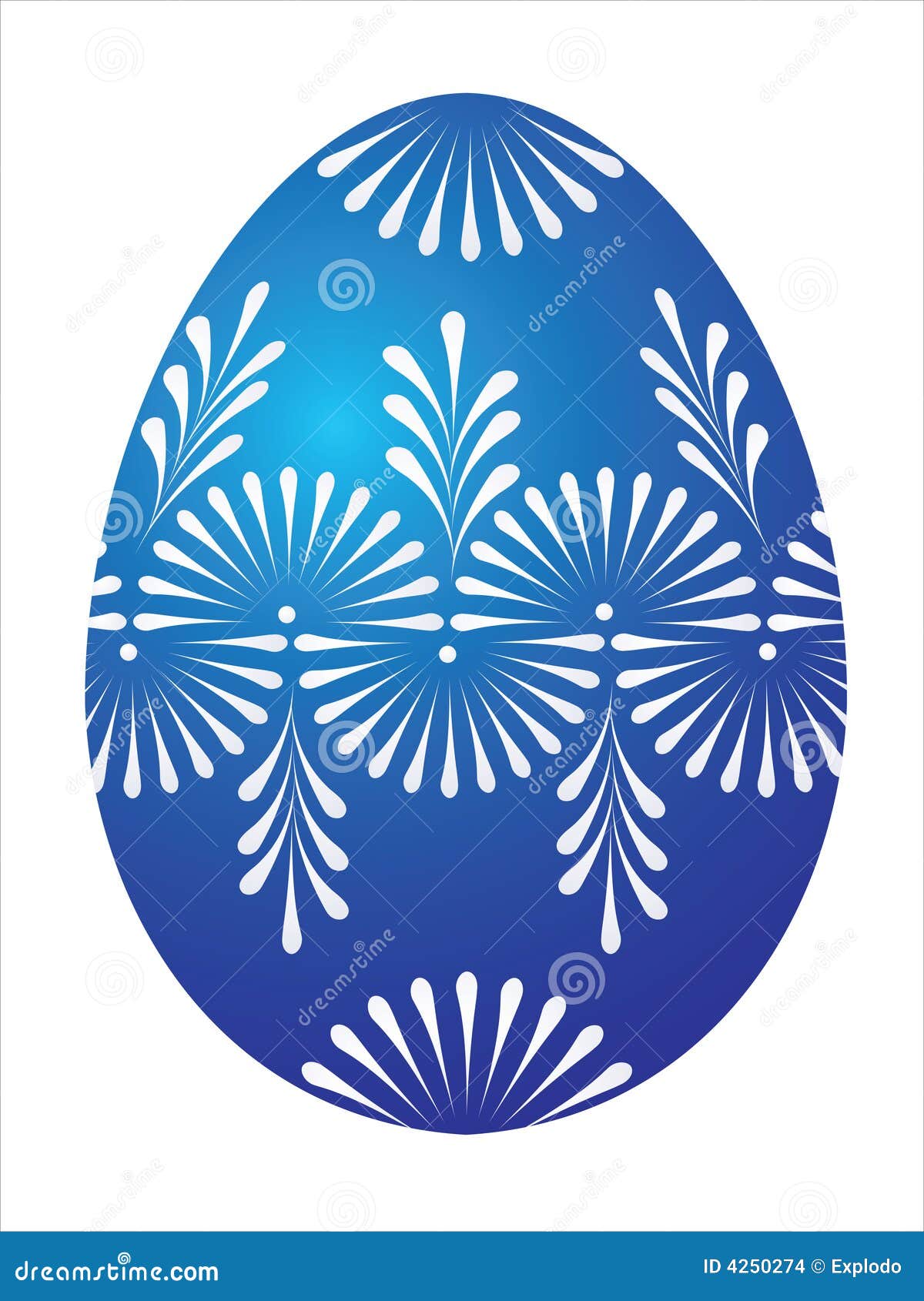 Blauw Paasei vector illustratie. Illustration of grafisch - 4250274