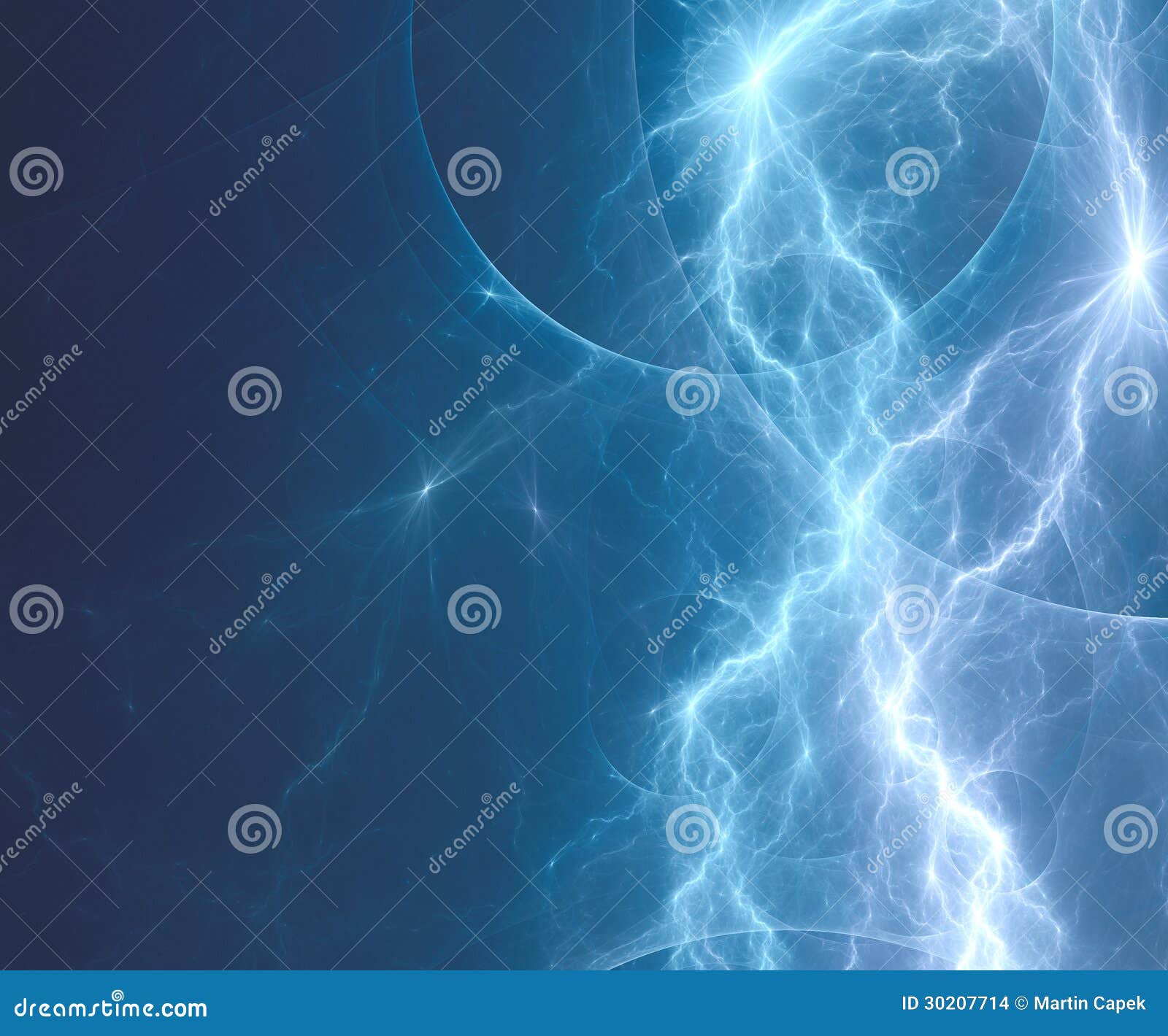 Blauwe bliksem stock illustratie. Illustration of energie - 30207714
