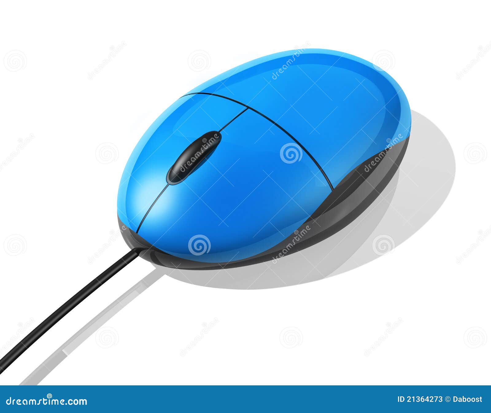 Blauwe computermuis stock illustratie. Illustration of klik - 21364273