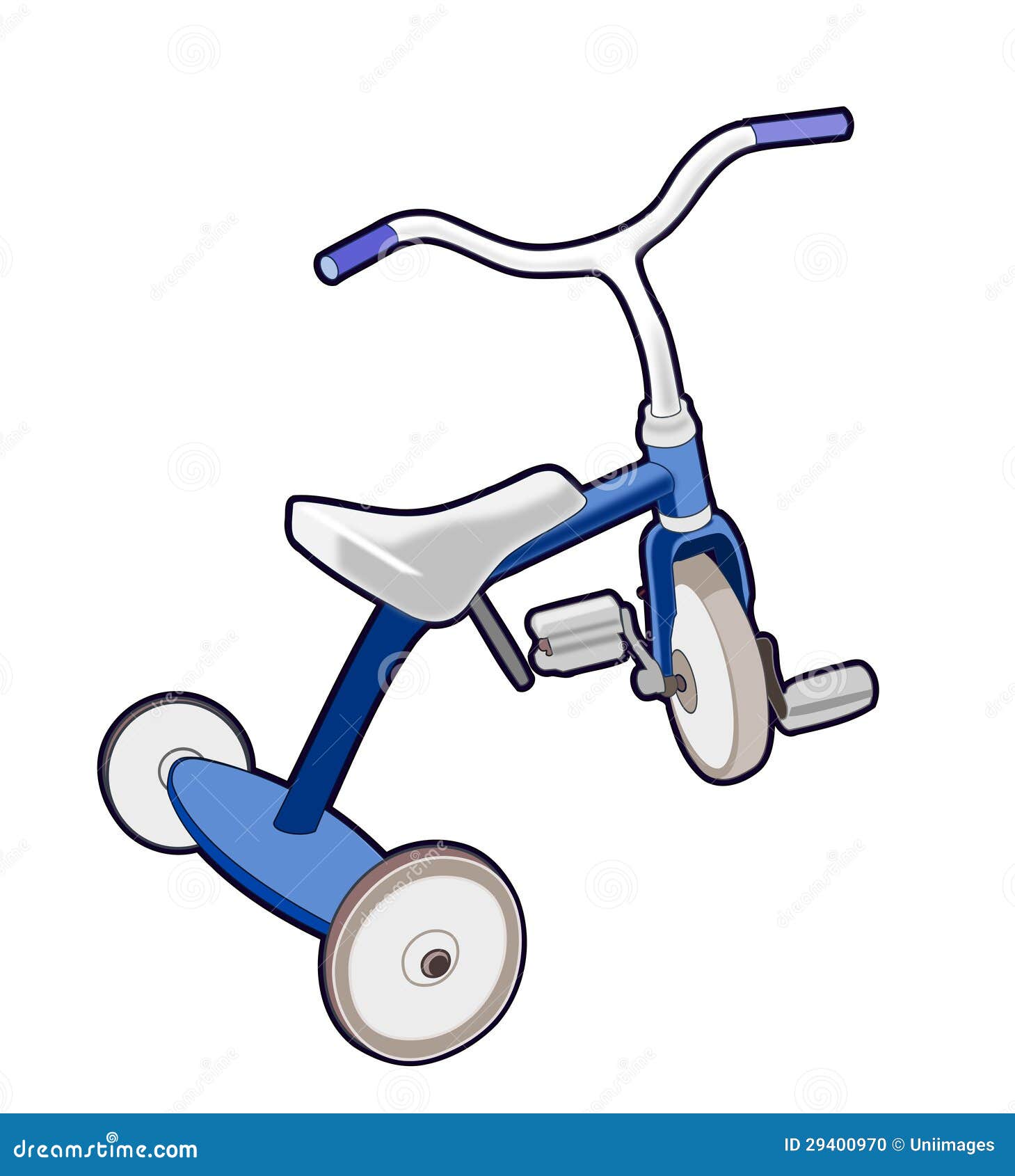 Blauwe Driewieler stock illustratie. Illustration of tekening - 29400970