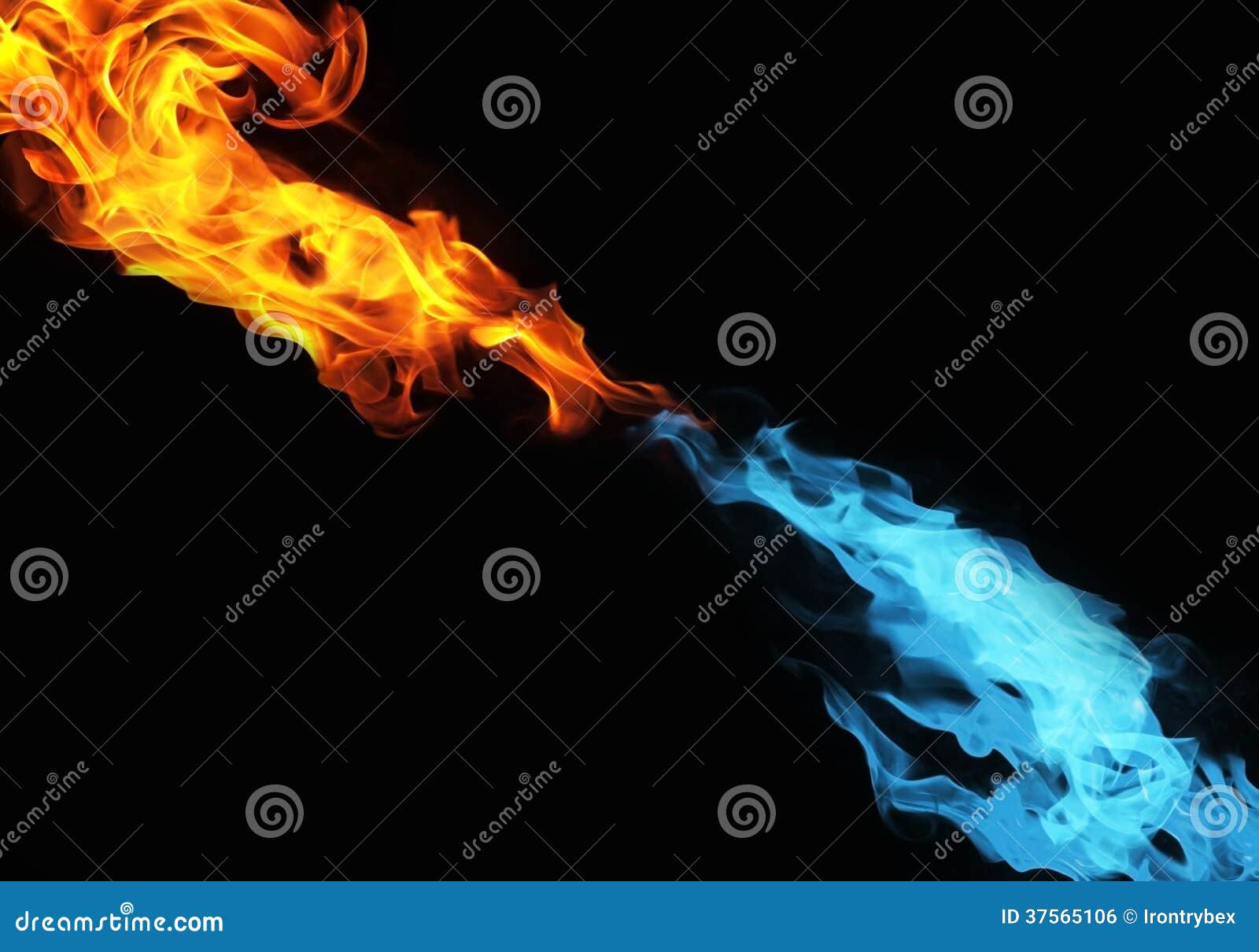Blauwe en rode brand stock foto. Image of effect, samenvatting - 37565106