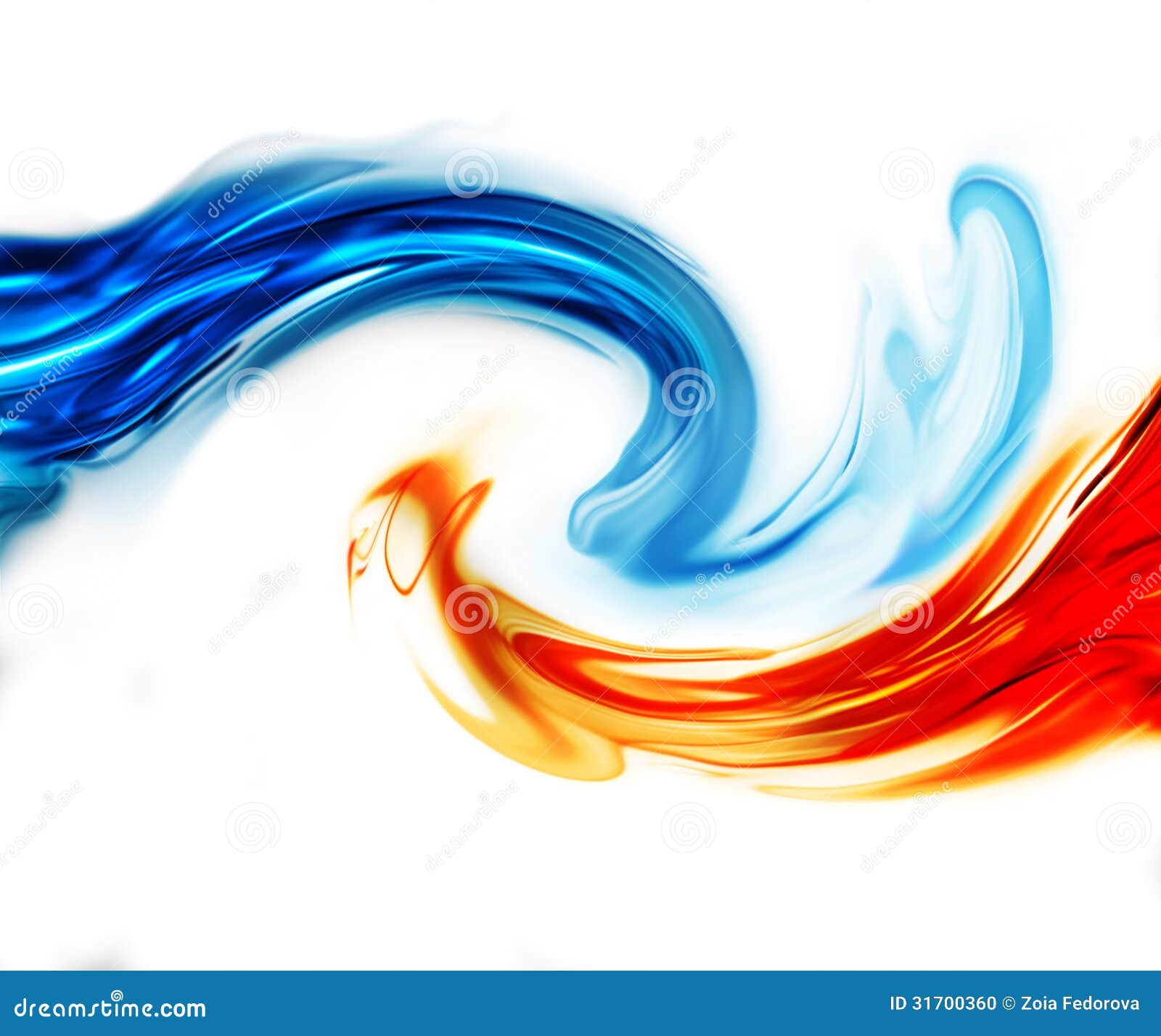 Blauwe en rode golf stock illustratie. Illustration of begrip - 31700360