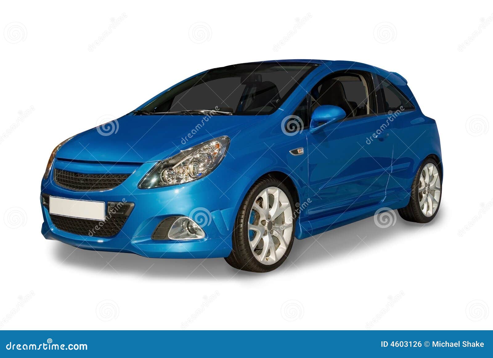 Blauwe Hybride Auto stock foto. Image of auto, ontwerp - 4603126