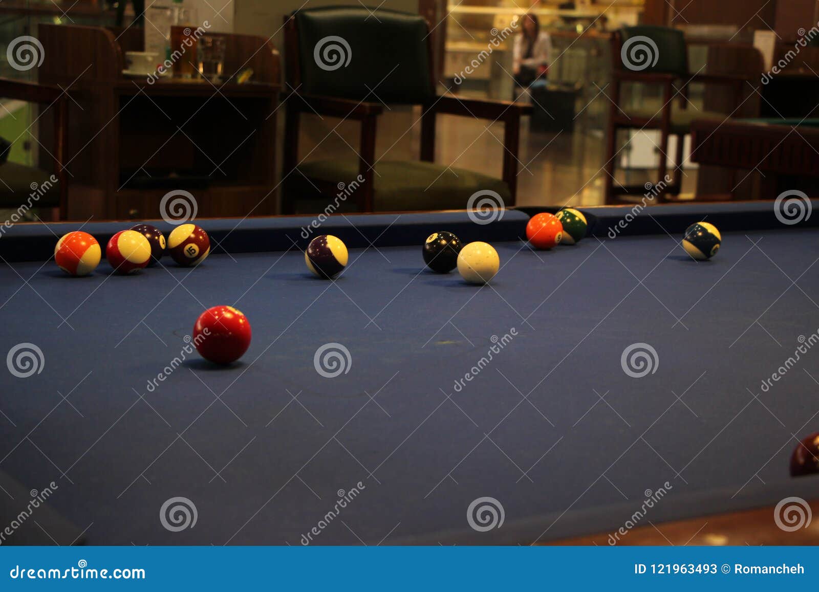 Blauwe Lijst, Spel, Pool, Biljart Stock Afbeelding - Image of staaf ...