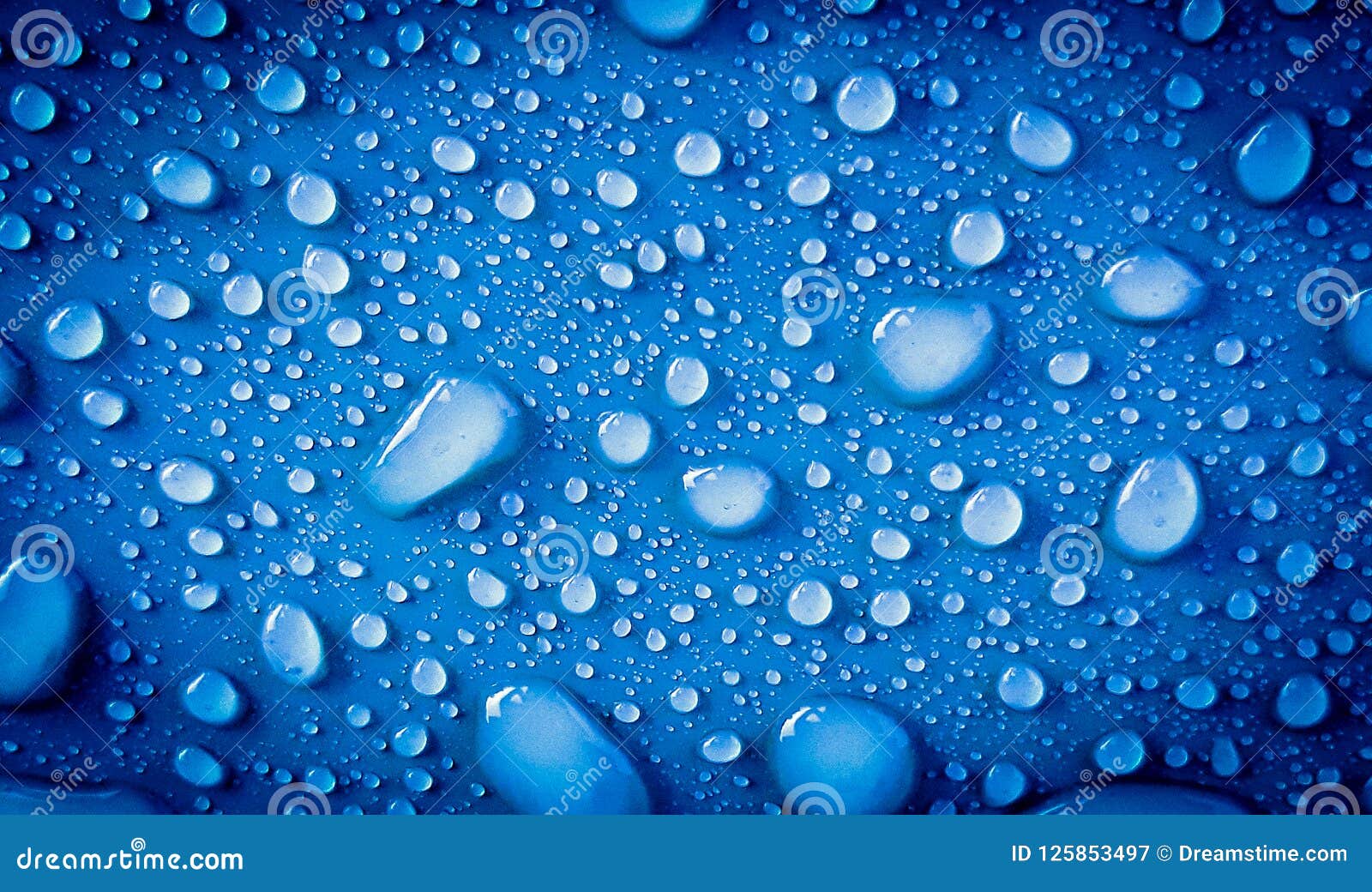 Blauwe Regendruppels, Aardig Behang Stock Afbeelding - Image of klein ...