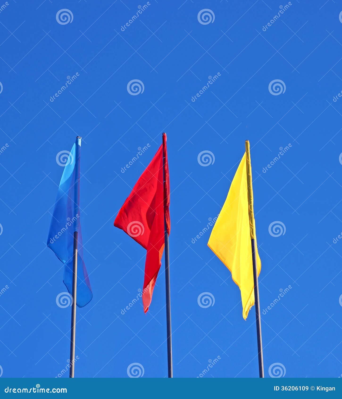 Blauwe, Rode En Gele Vlaggen Stock Afbeelding - Image of rood, festival ...