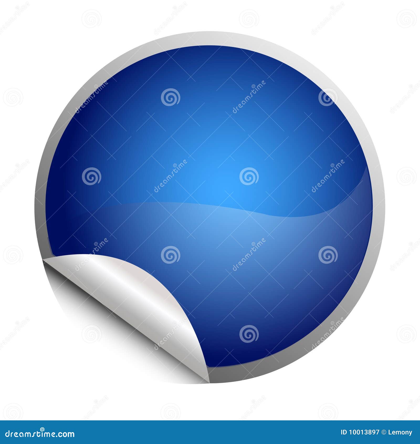 Blauwe Sticker vector illustratie. Illustration of geïsoleerd - 10013897