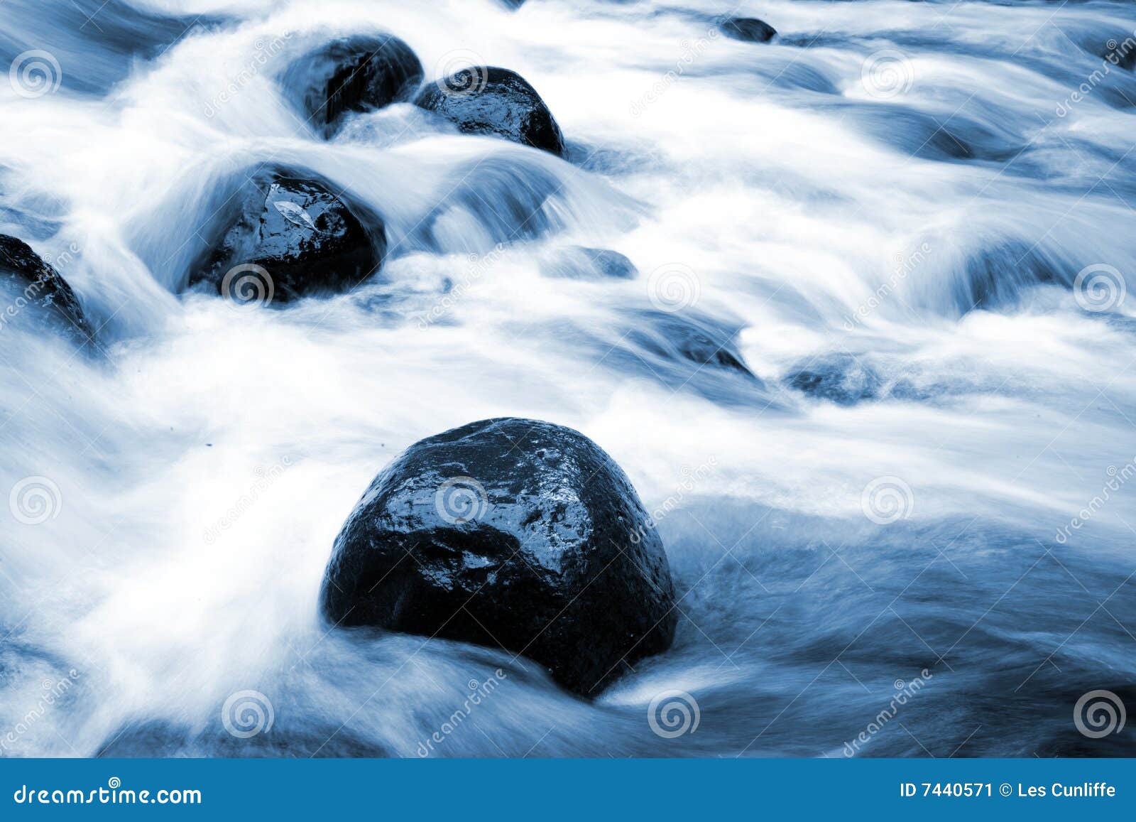 Blauwe Stroom Met Stroomversnelling Stock Afbeelding - Image of ...