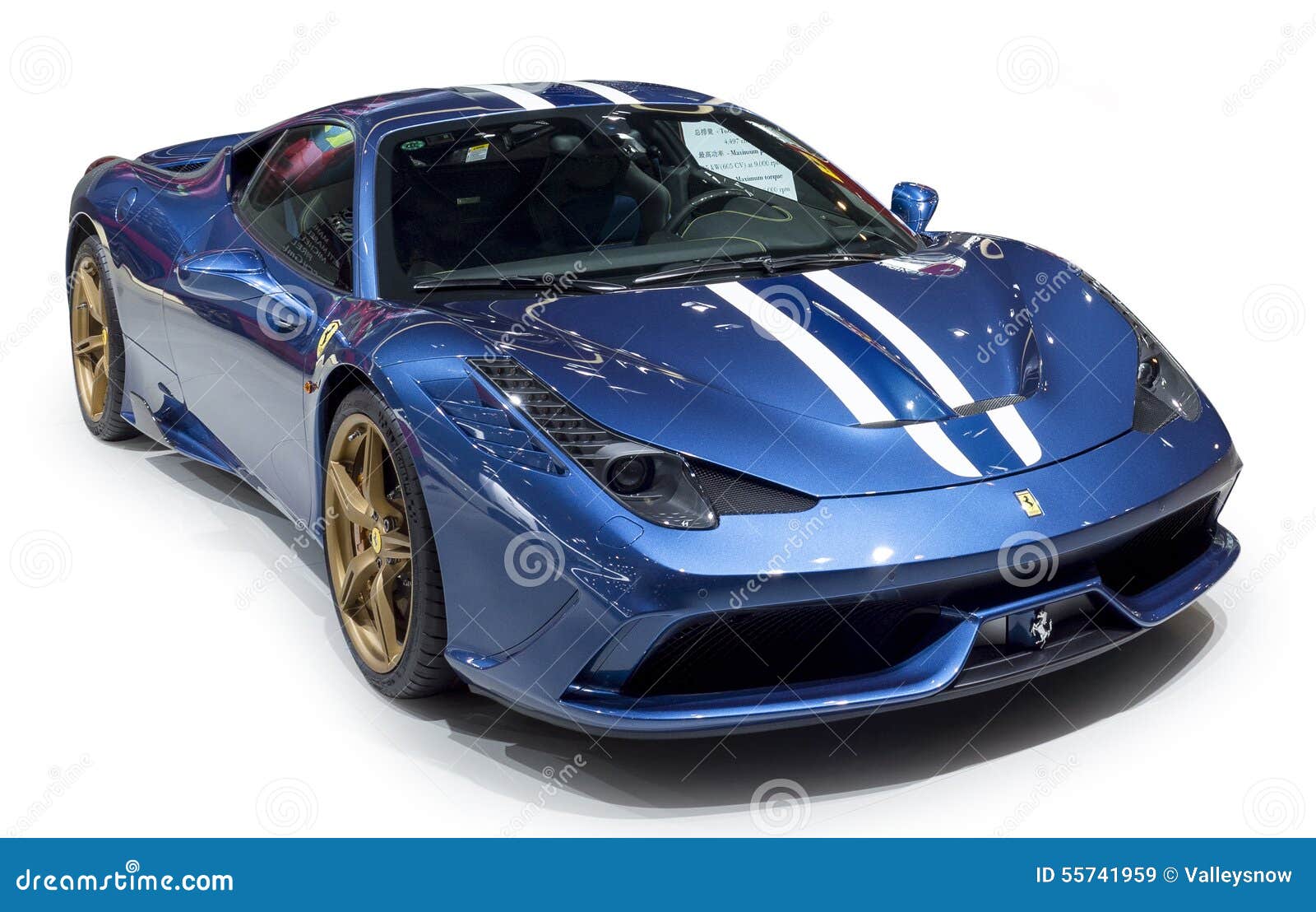 Blauwe Supercar Van Ferrari Redactionele Stock Afbeelding - Image of ...