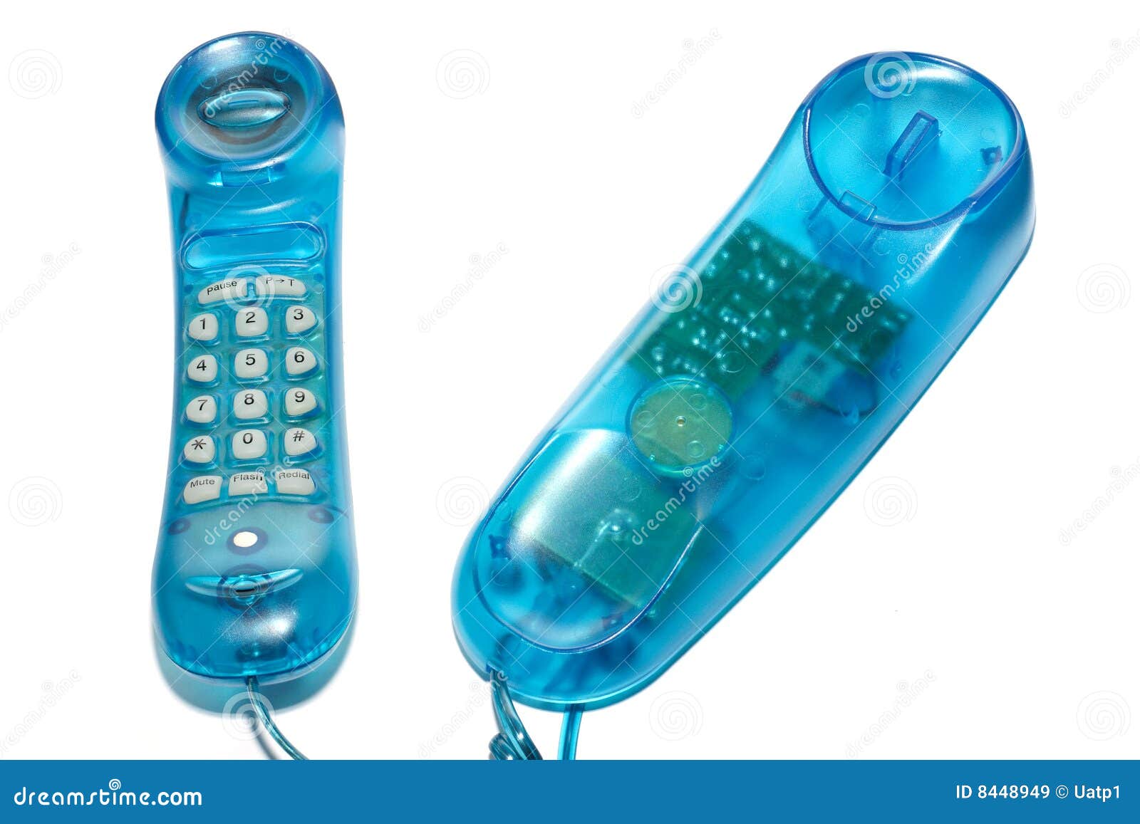 Blauwe Transparante Telefoon Stock Afbeelding - Image of technologie ...