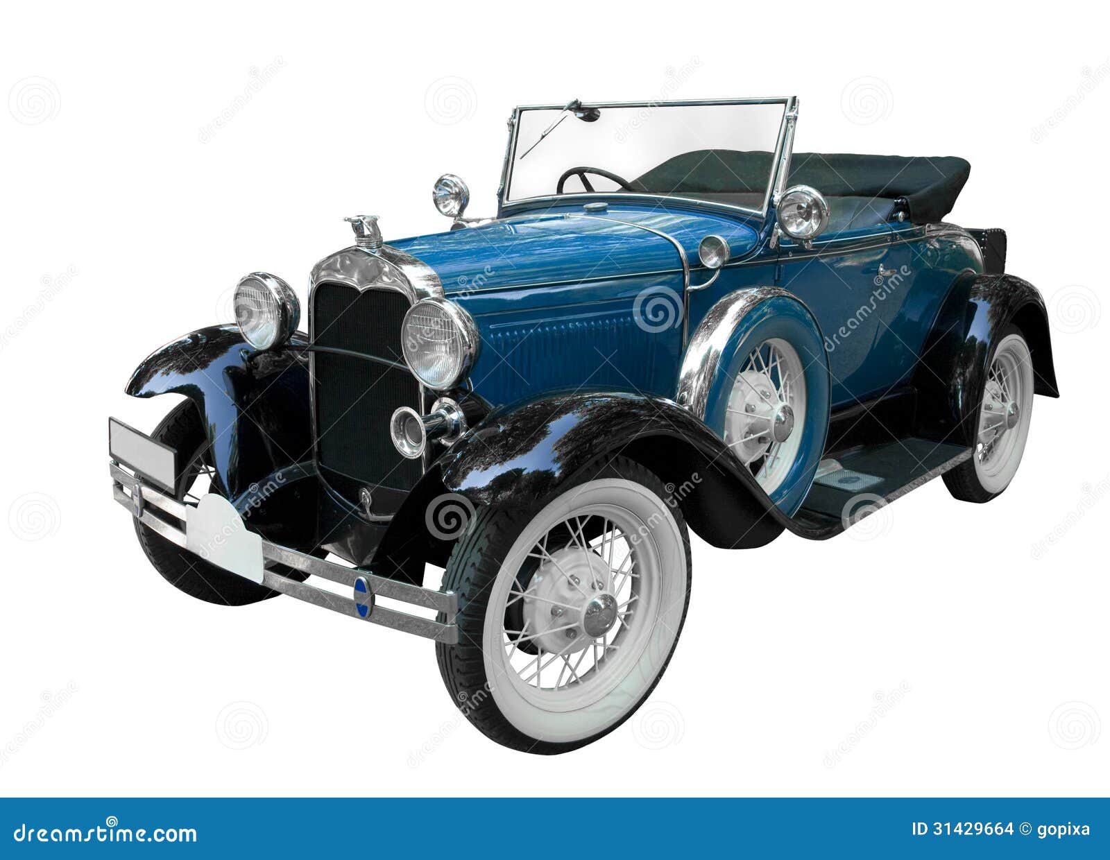 Blauwe uitstekende auto stock foto. Image of vouwen, geschiedenis ...