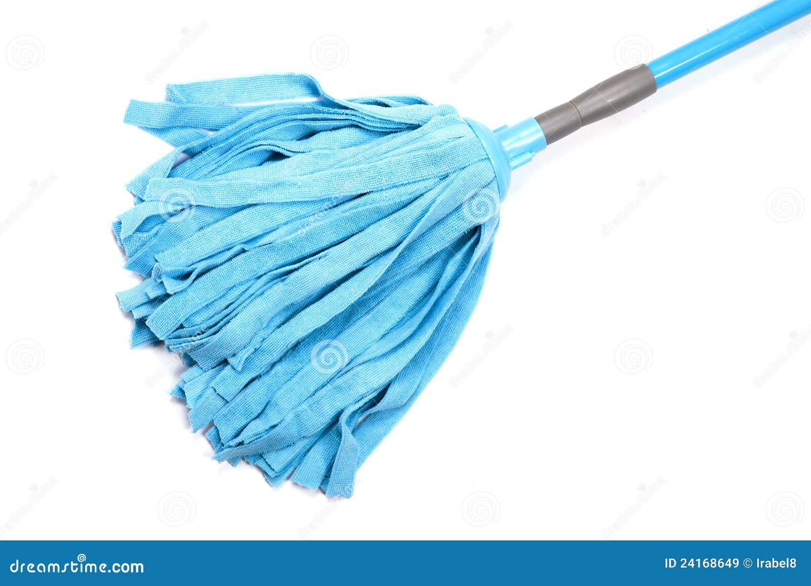 Blauwe zwabber voor vloer stock afbeelding. Image of huishouden - 24168649