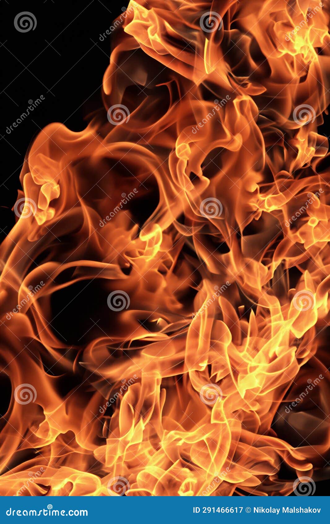 Blaze of Emotion: Flames on Black Stock Image - Image of bonfire ...