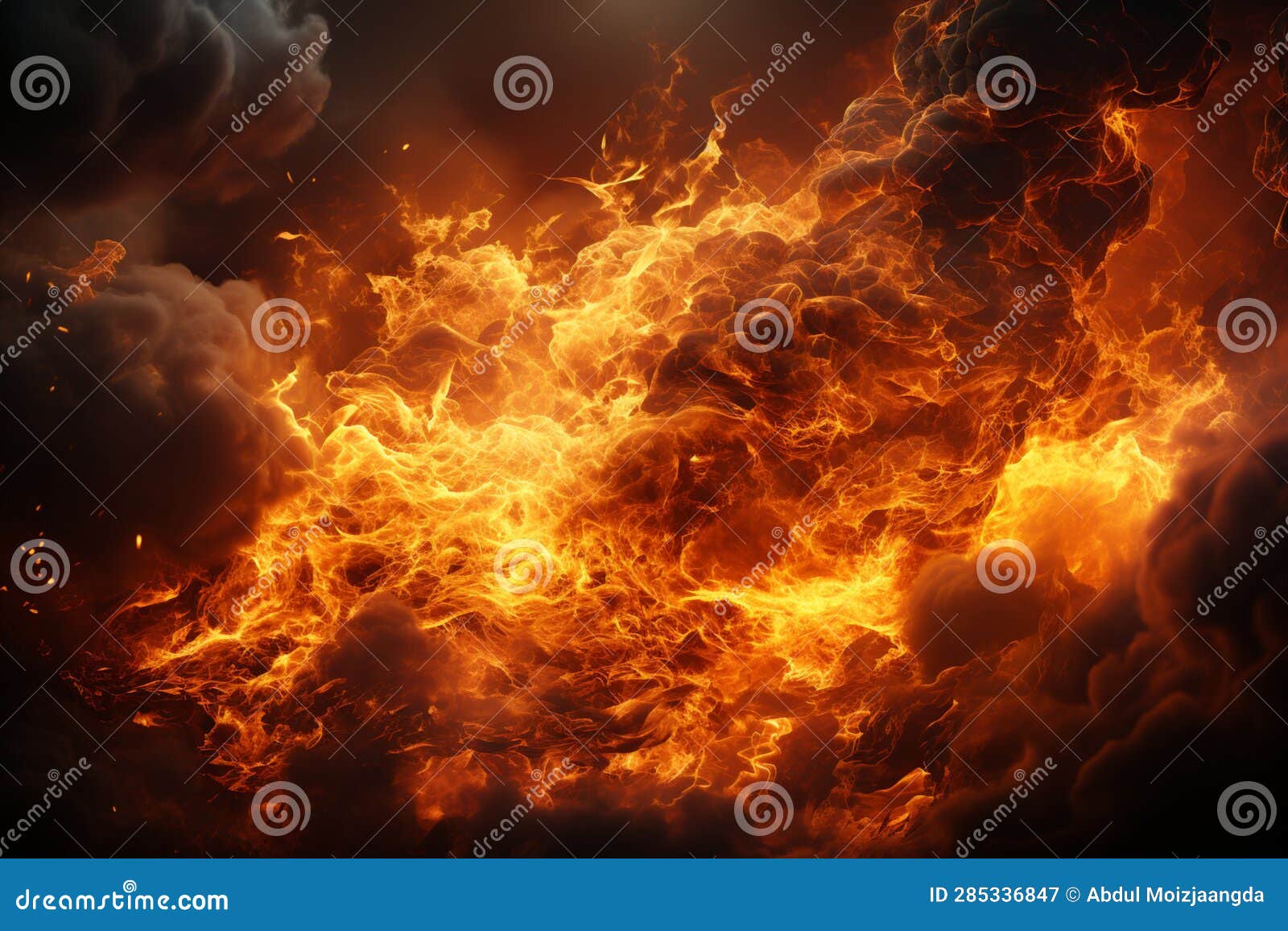 Blaze on Fiery Backdrop Abstract Stock Illustration - Illustration of ...