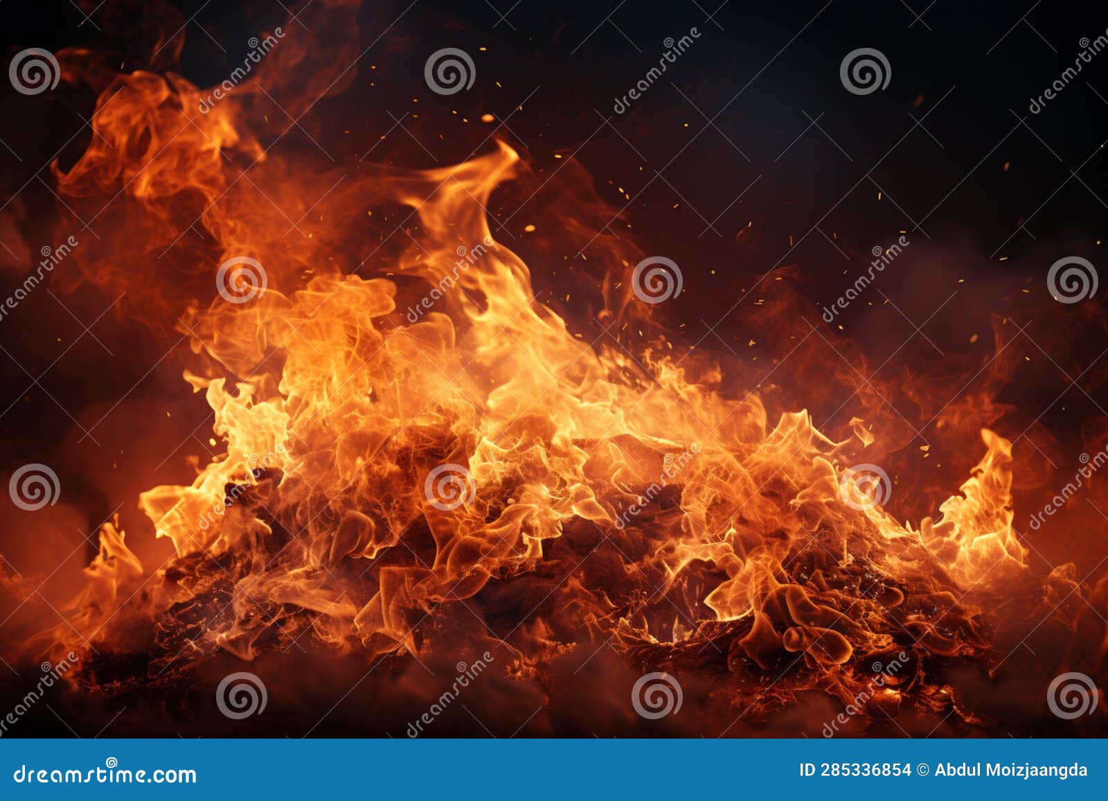Blaze on Fiery Backdrop Abstract Stock Illustration - Illustration of ...