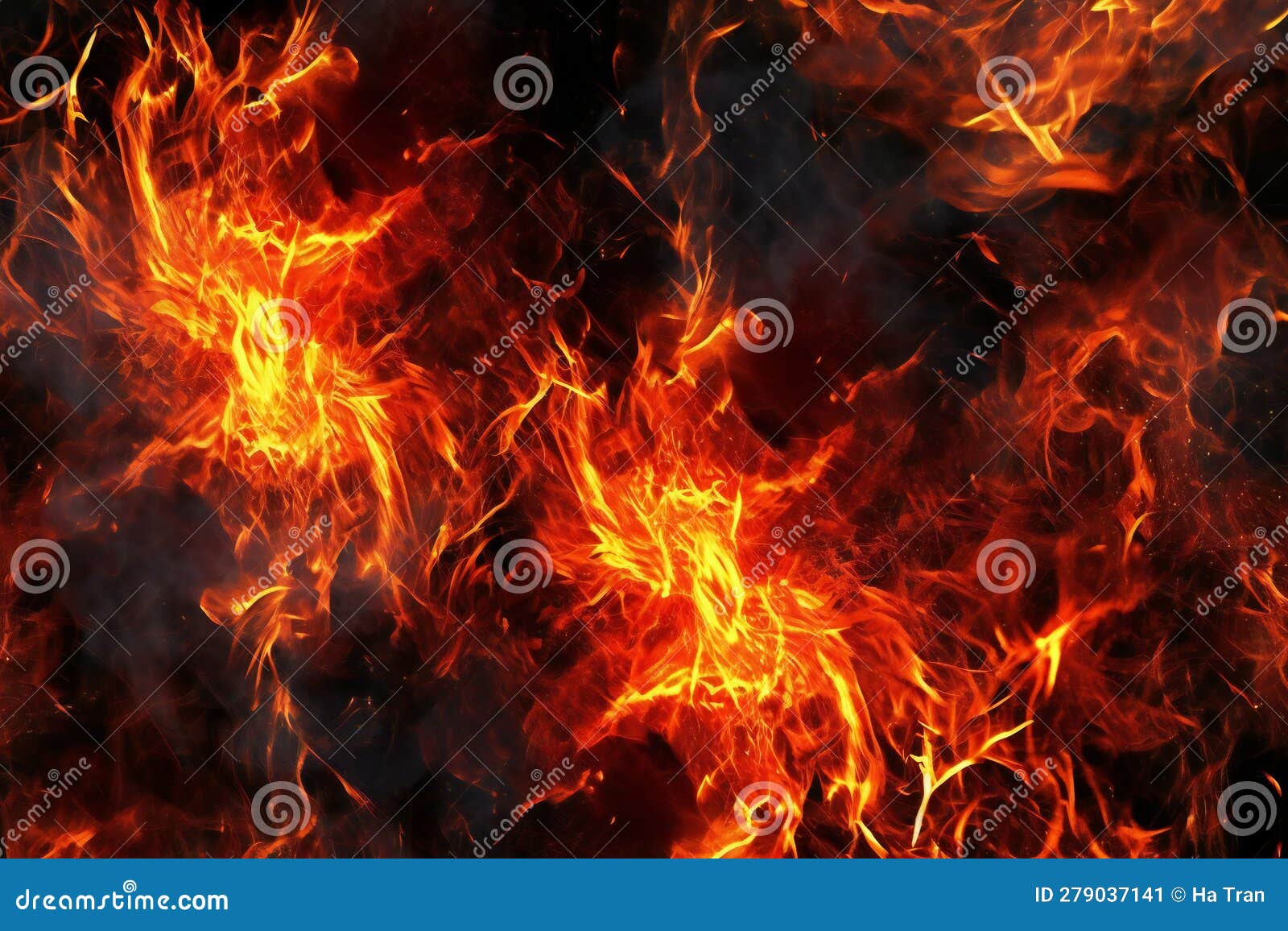 Blaze Fire Flame Texture Overlays On Dark Background Royalty-Free Stock ...