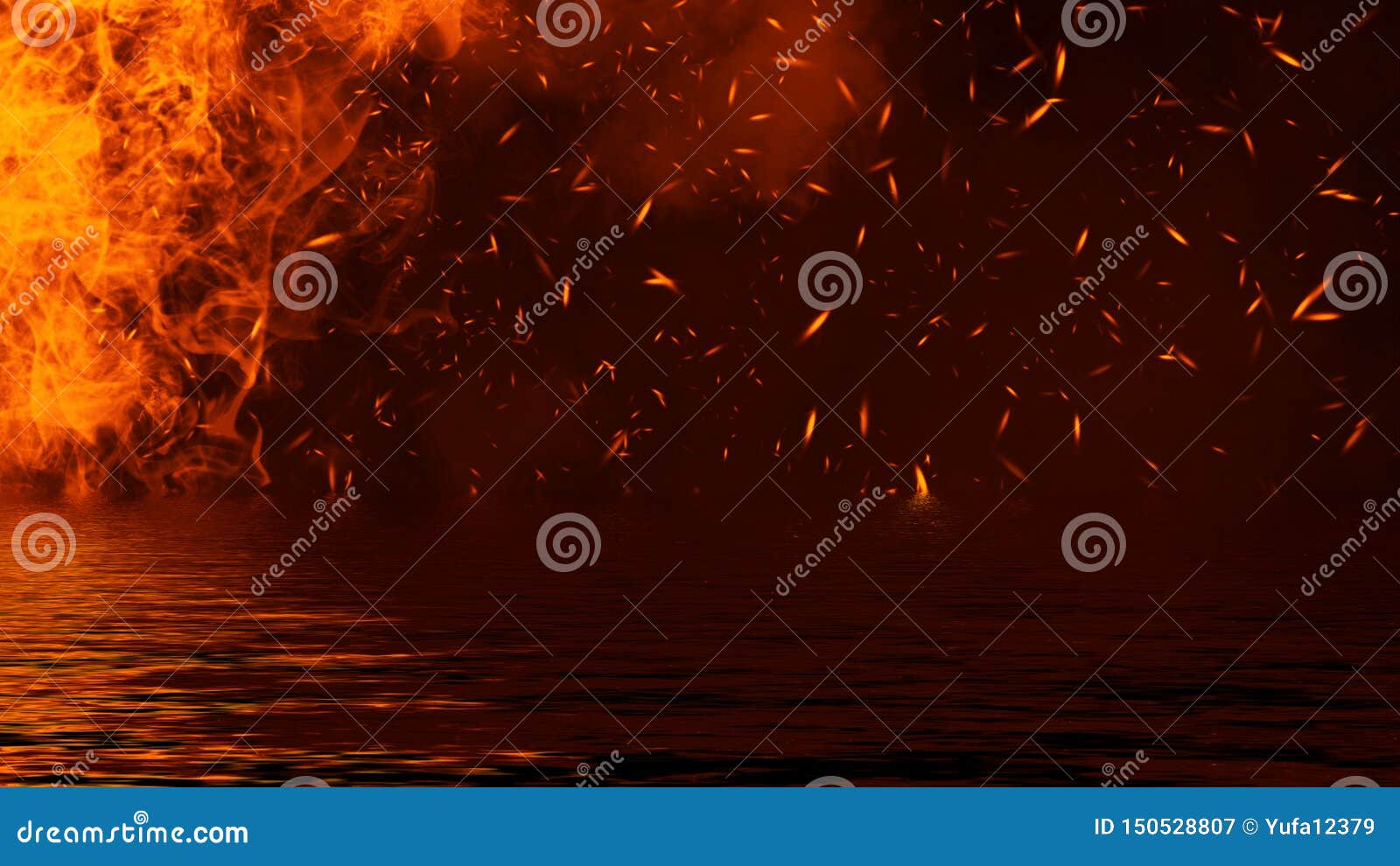 Blaze Fire Flame Texture Overlays on Isolated Background with Water ...