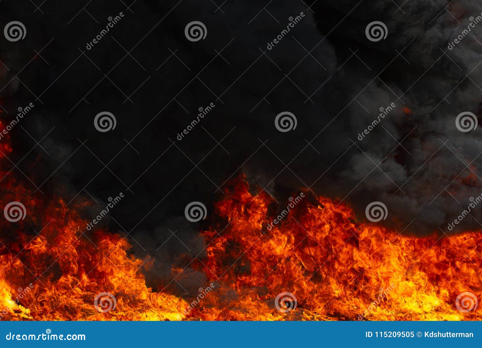 Blaze Raging Fire with Black Smoke. Stock Image - Image of fire, smoke ...