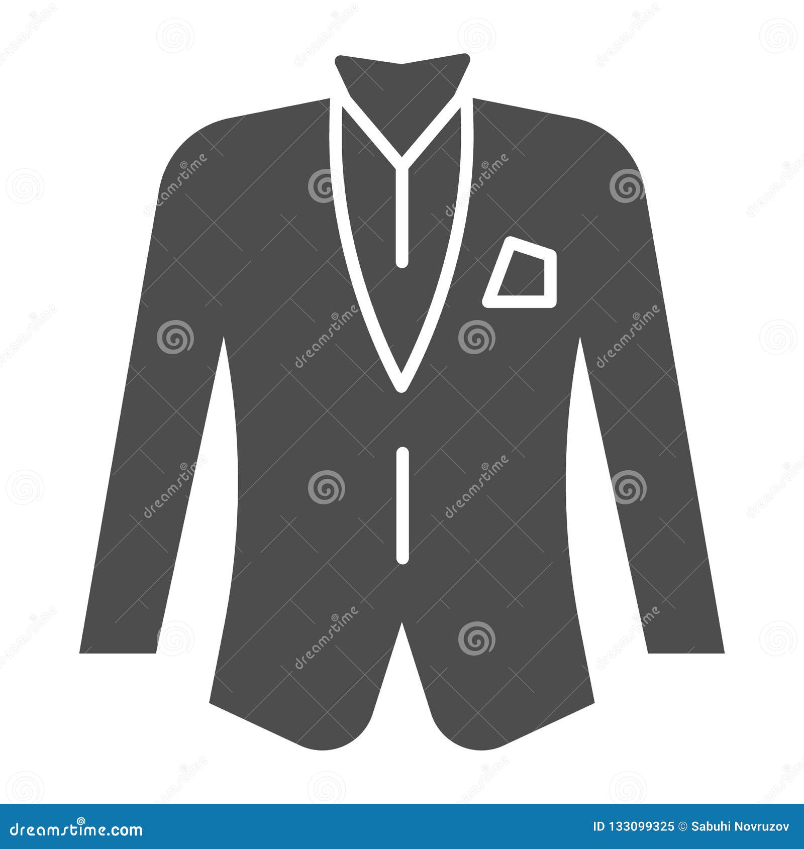 Blazer Solid Icon. Jacket Vector Illustration Isolated on White Stock ...