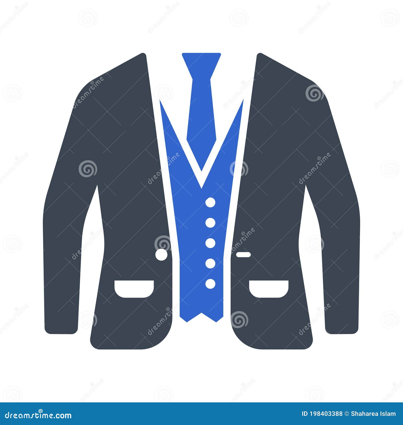 Blazer, suit icon stock vector. Illustration of fashion - 198403388