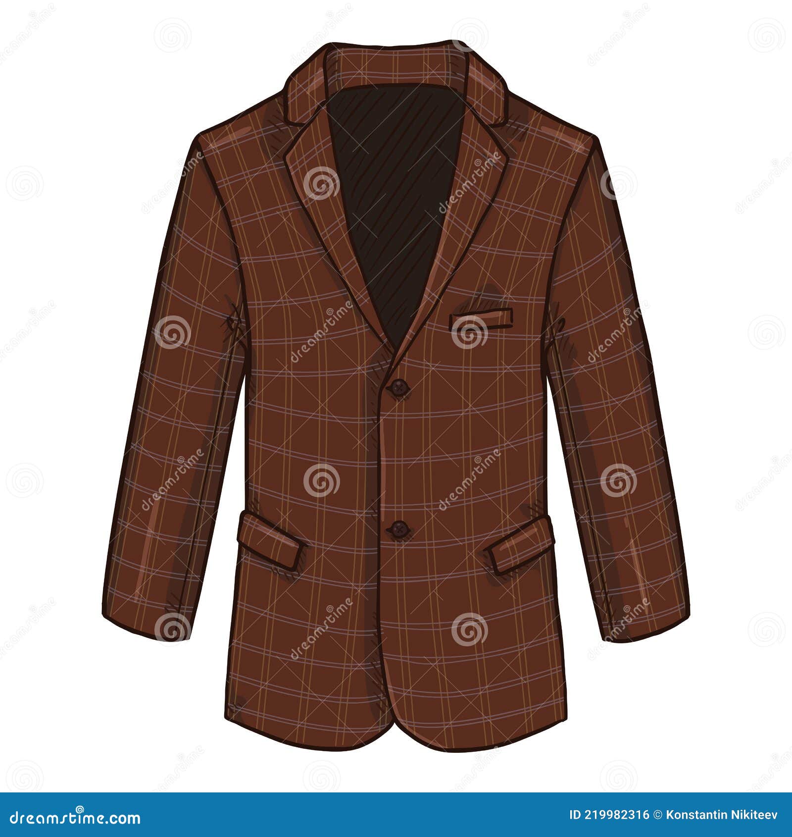 Blazer. Suit Jacket Vector Cartoon Illustration Stock Vector ...