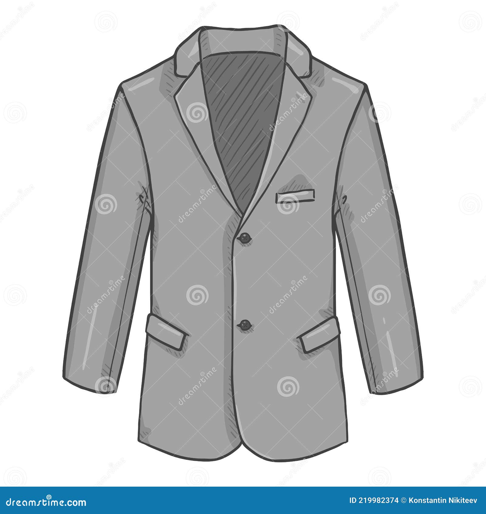 Blazer. Suit Jacket Vector Cartoon Illustration | CartoonDealer.com ...